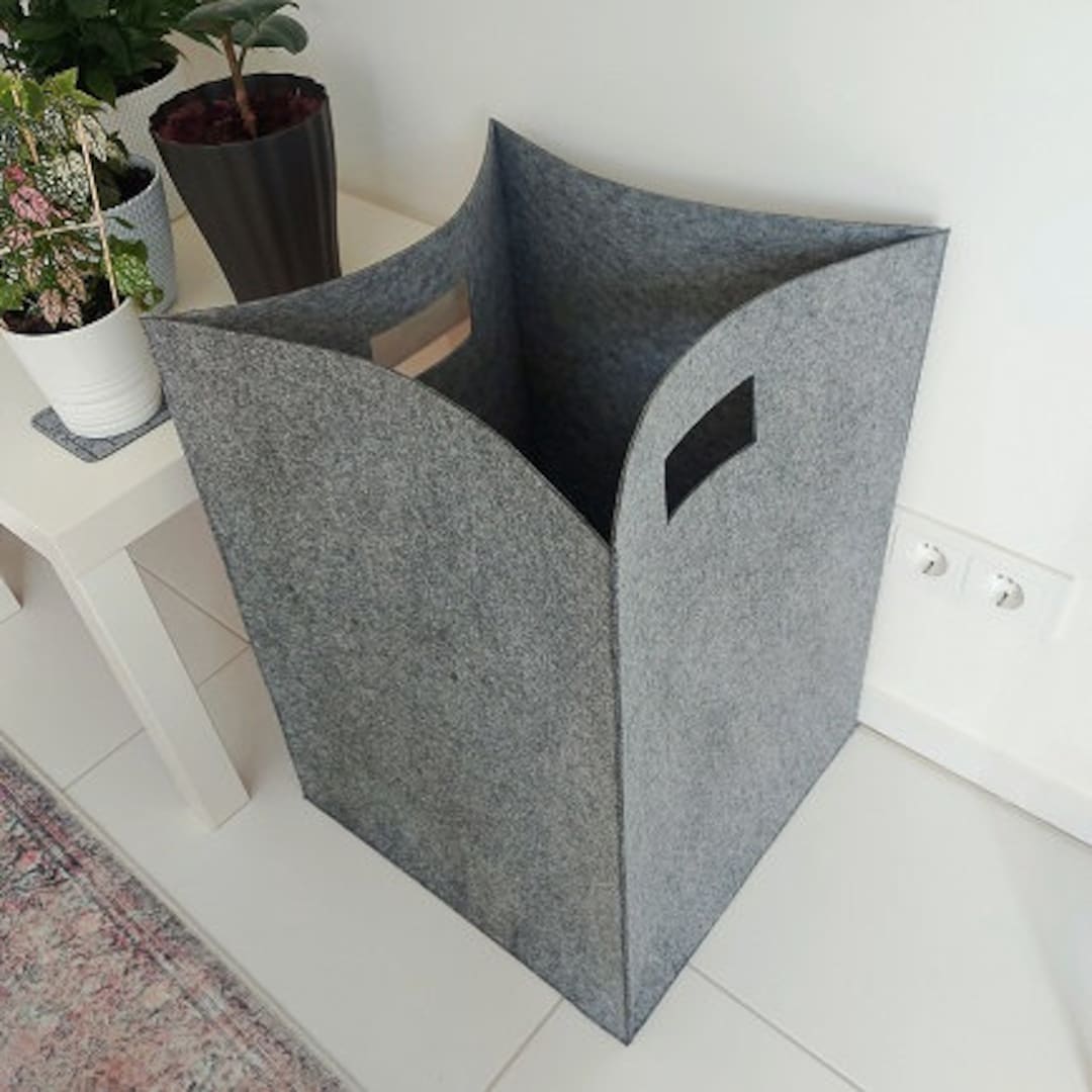 Big Felt Laundry Hamper | Huge Toys Basket | Kitchen Food Boxes Storage ...