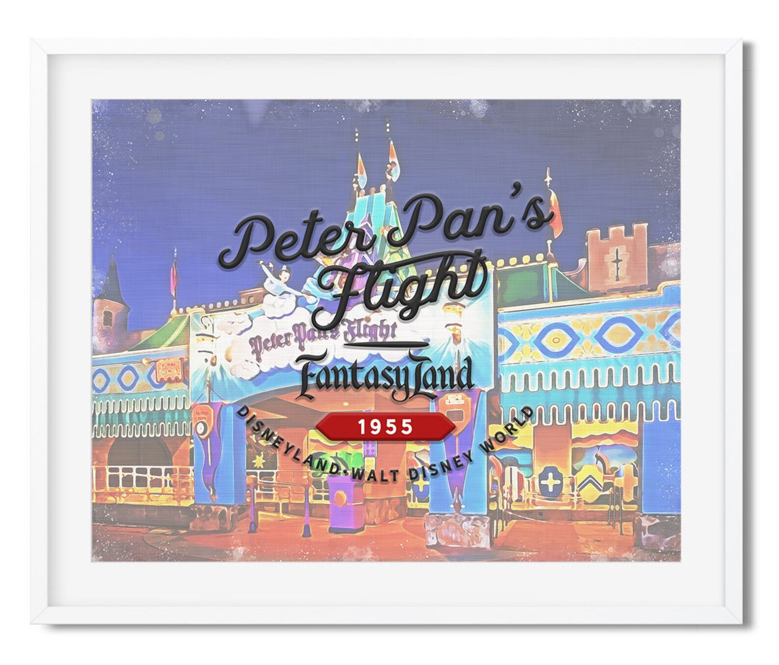 Peter Pan's Flight Art Print Walt Disney World or - Etsy