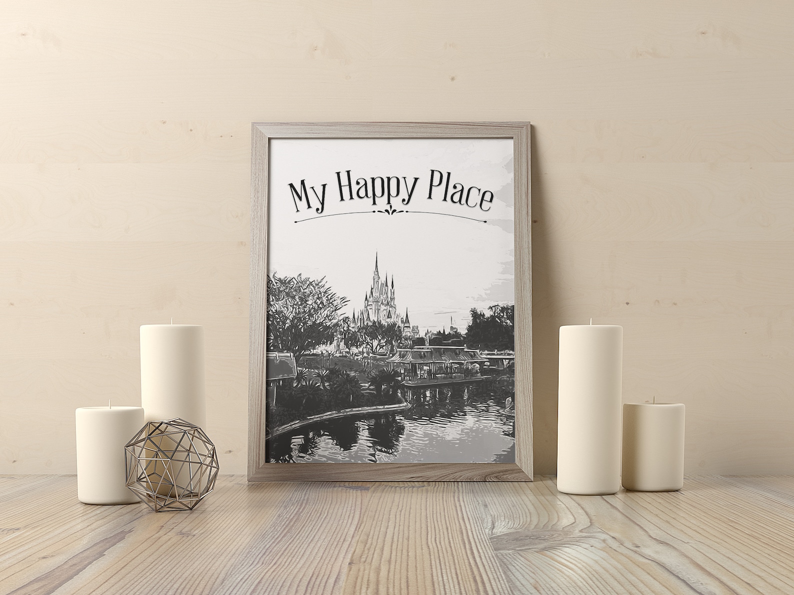 Magic Kingdom Art Print My Happy Place Art Print Disney Home | Etsy