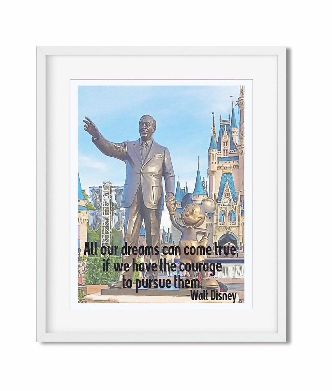 Walt Disney Quote Print Walt Disney World Statue Disney Fan Disney Art ...