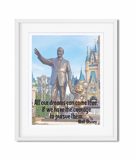 Walt Disney Posters With Quotes Walt Disney Wall Art: Inspirational