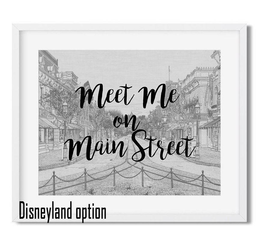 Walt Disney World or Disneyland: Meet Me on Main Street, Disney Print ...