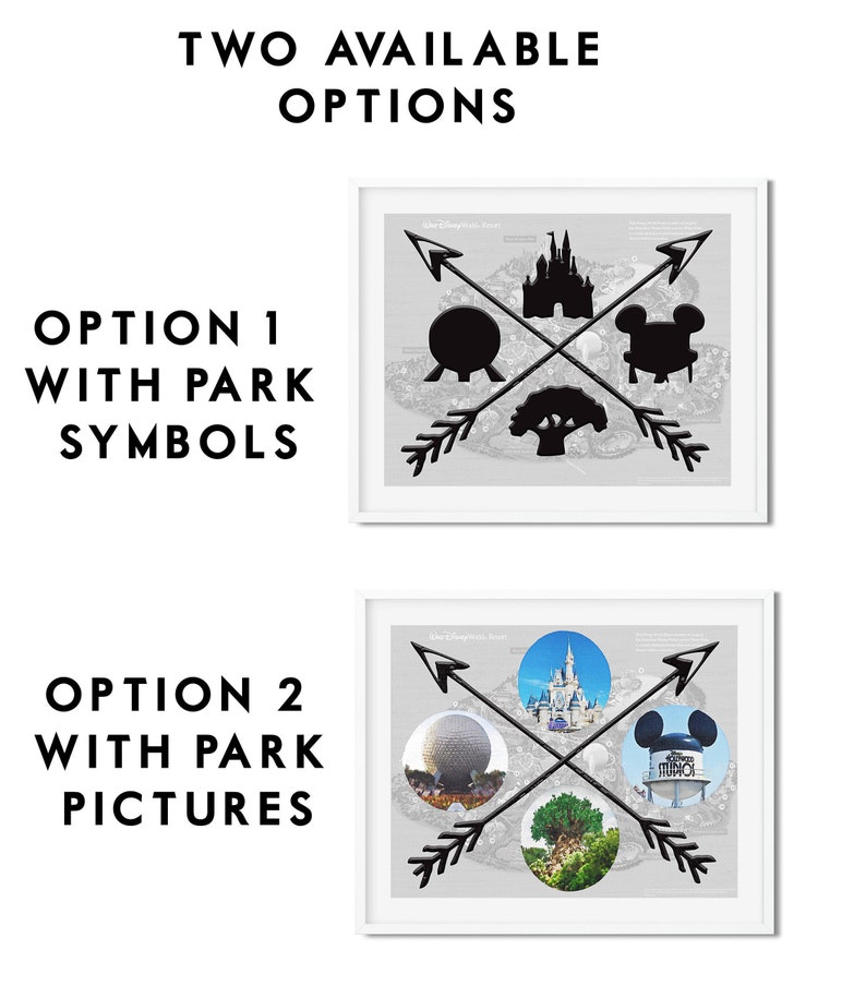 Walt Disney World: 4 Park with Resort Map Great for Disney | Etsy