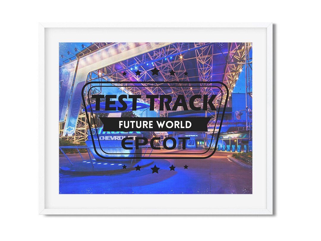 Disney Epcot Test Track Attraction Art Print, Disney Home Art, Print ...