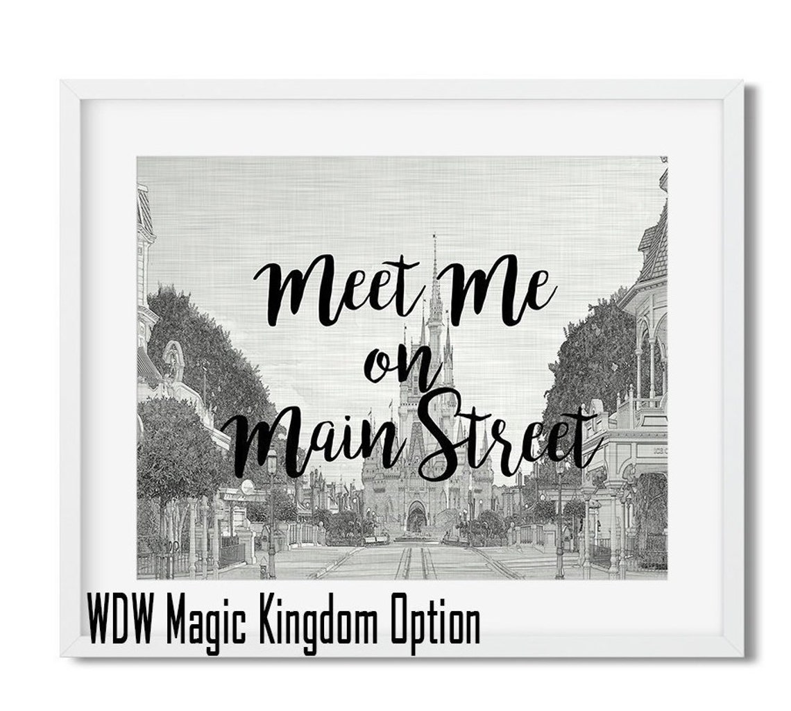 Walt Disney World or Disneyland: Meet Me on Main Street, Disney Print ...