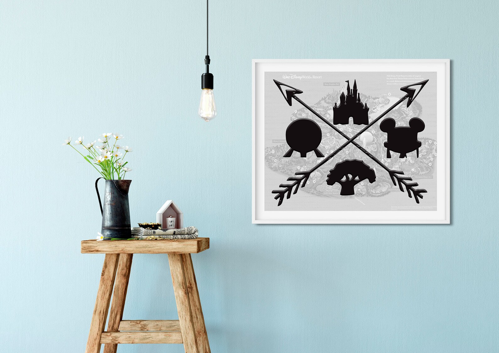 Walt Disney World: 4 Park with Resort Map Great for Disney | Etsy