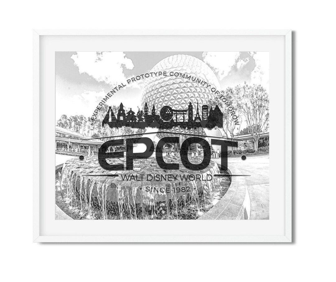 Epcot Art Print, Walt Disney World, Disney Gift, Disney Wall Art for ...