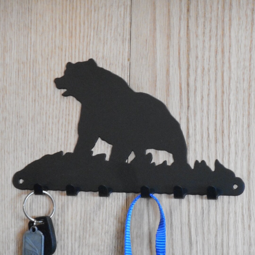 Walking Black Bear Leash Key Holder - [4500007] - Etsy