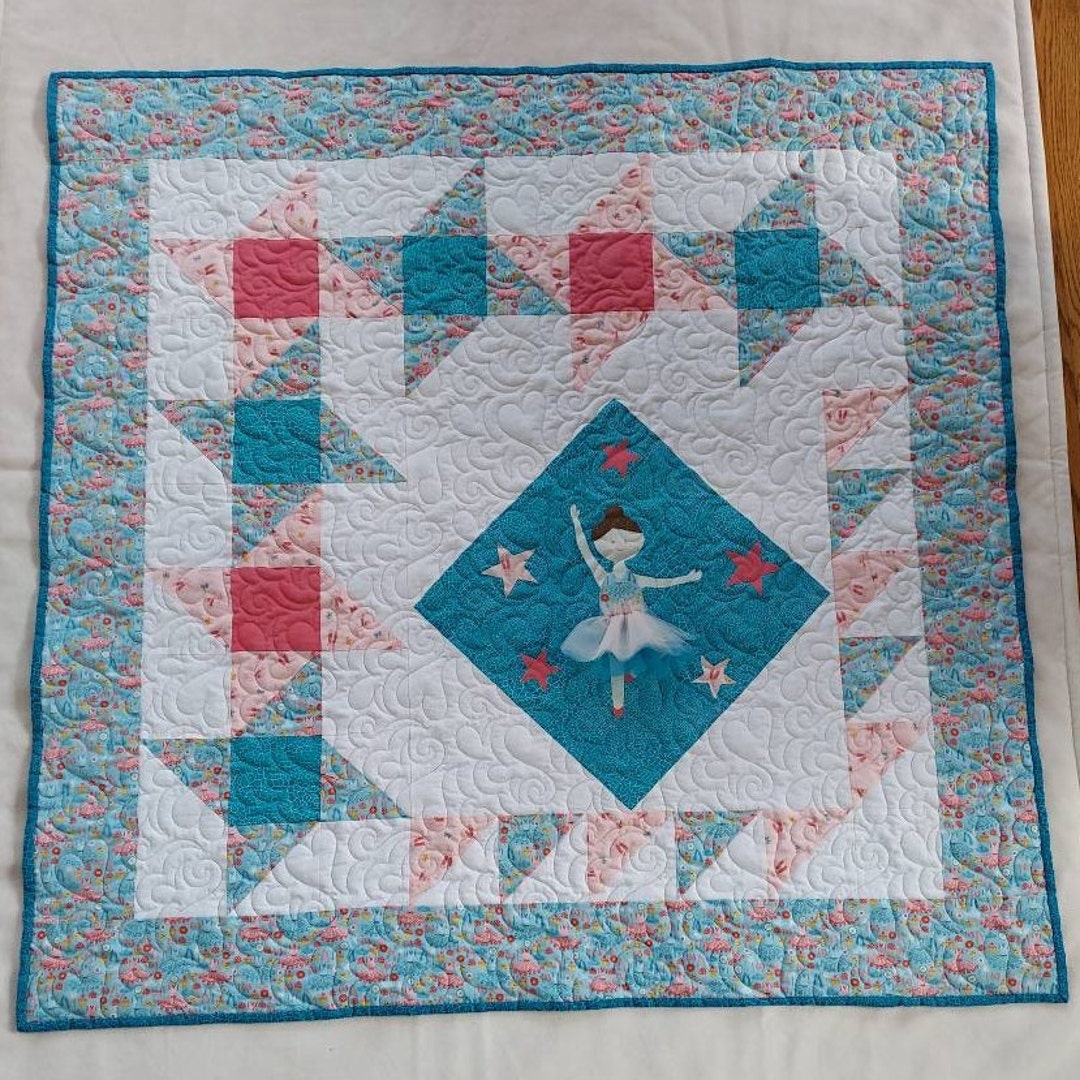 Ballerina Quilt, Baby Quilt, Baby Blanket, Ballet, Lap Quilt, Throw ...