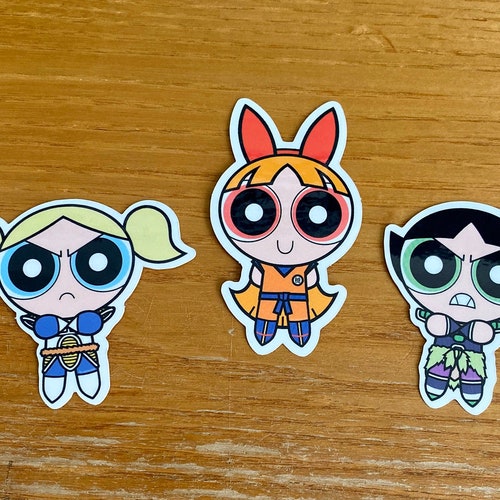 DBZ Saiyan Powerpuff Girls Sticker Vinyl - Etsy UK