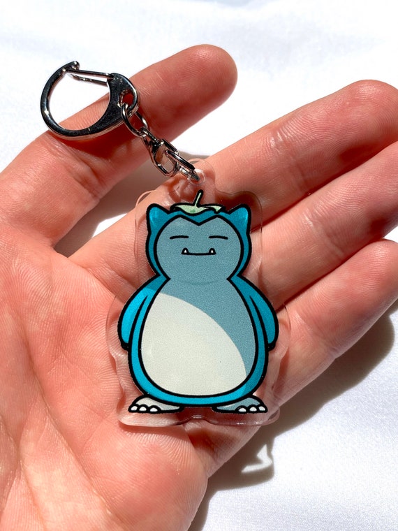Snorlax Totoro double-sided keychain | Etsy