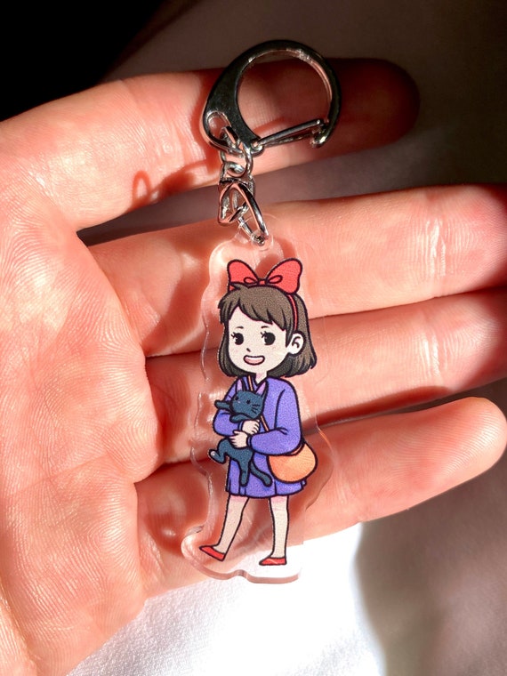 Kiki and Jiji Double-sided Keychain - Etsy