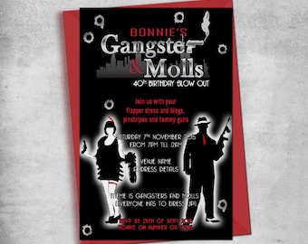 Gangster and Invitations - Etsy