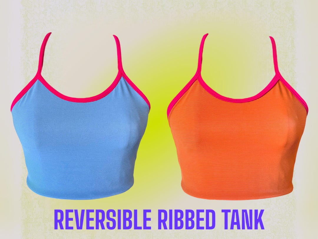 M - Peri Reversible Ribbed Tank - Etsy