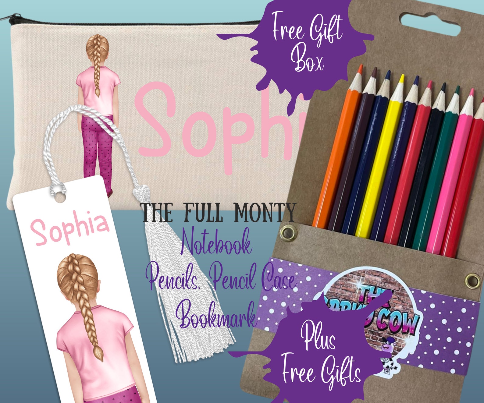 Personalised Gifts for Girls Stationery Set, Kids Planner, Personalised ...