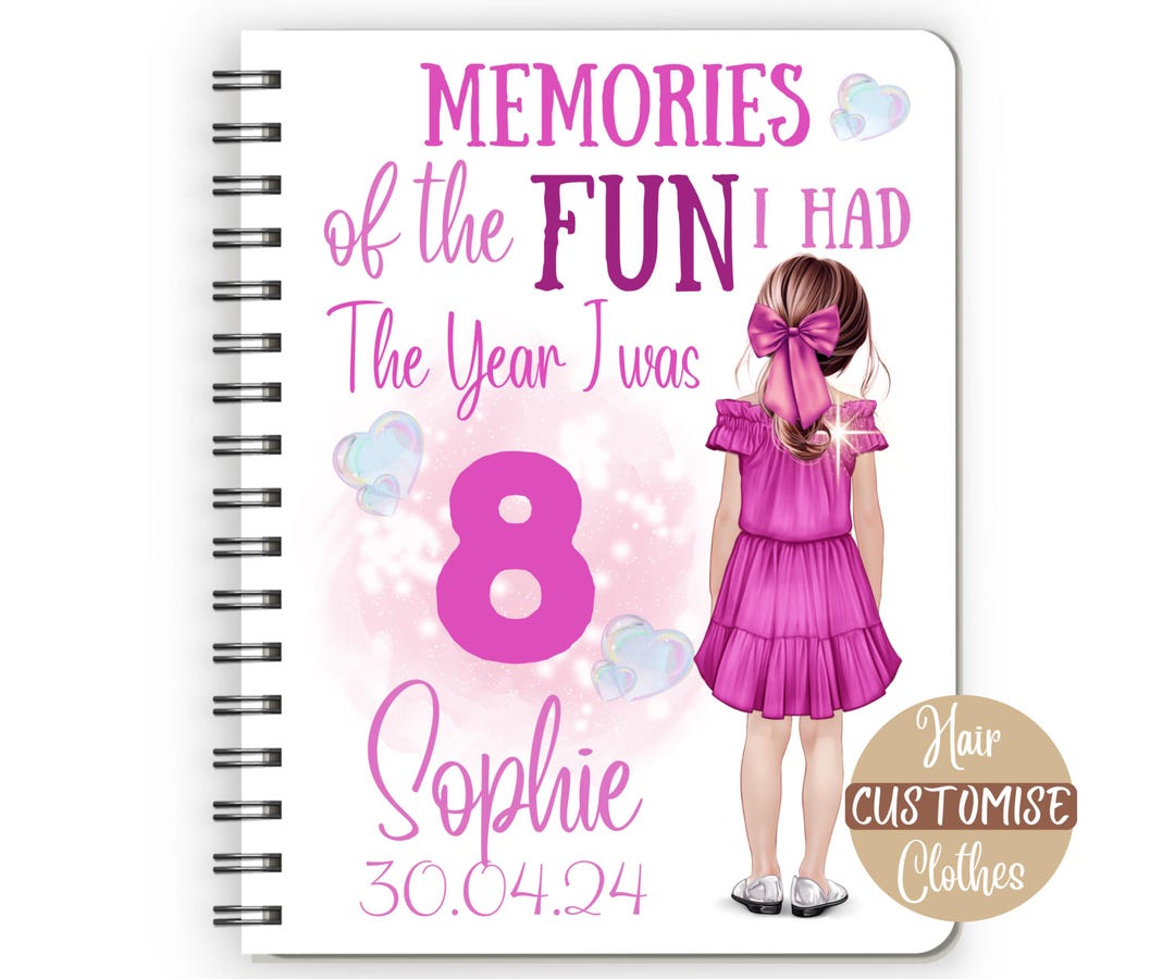 8th Birthday Gift for Girl, 8th Birthday Girl Gift, Personalised ...