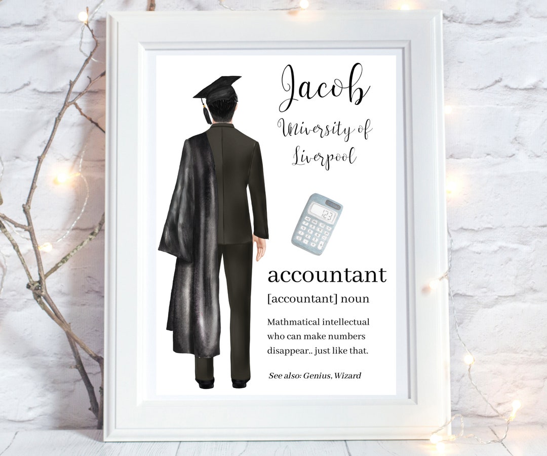 Personalised Accountant Graduation Gift Accountant Print - Etsy