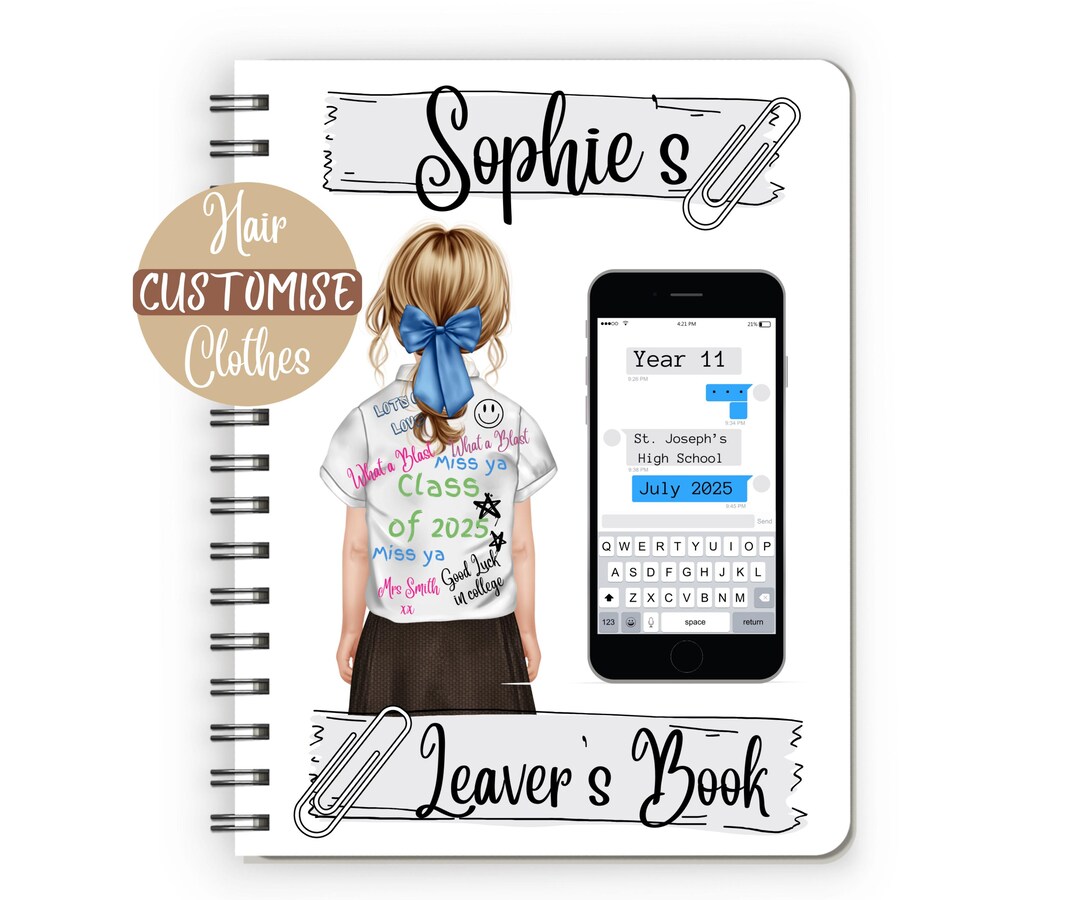 Year 11 Leavers Book, School Leavers Book, Personalised Leavers Book ...