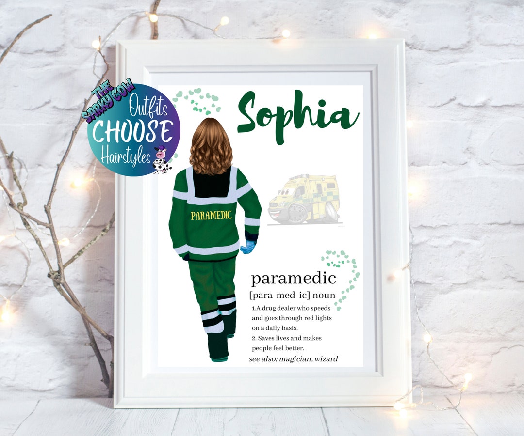 Personalised Paramedic Gift for Paramedic in the Uk, Paramedic Student ...