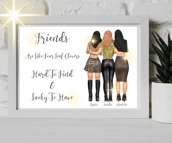 Friendship Group Print 3 Best Friend Gifts Group of Friends Gift Girl Group Print Friendship Print Birthday Friendship Group Gift UK Etsy Australia