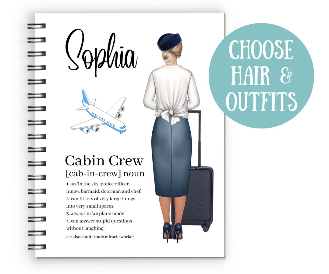 Cabin Crew Notebook Cabin Crew Gifts Flight Attendant Gifts - Etsy