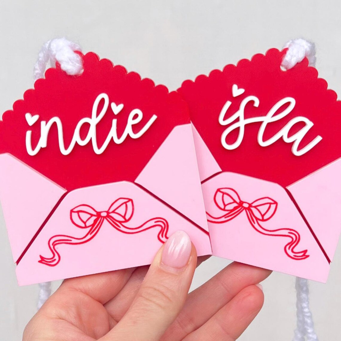 Personalized Valentine Tags for Kids, Envelope Valentine Classroom Tags ...
