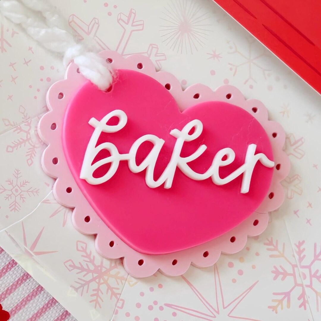 Scallop Heart Tag Heart Tag Valentine's Day Basket Tags Kids Valentine ...