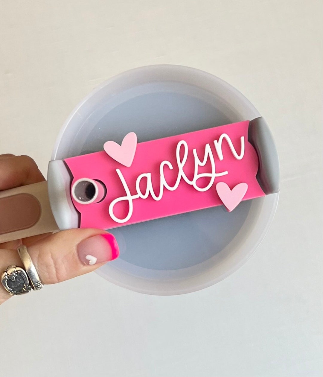Topper, Valentine's Day Heart Topper, Cup Topper, Quencher Tag, Heart ...