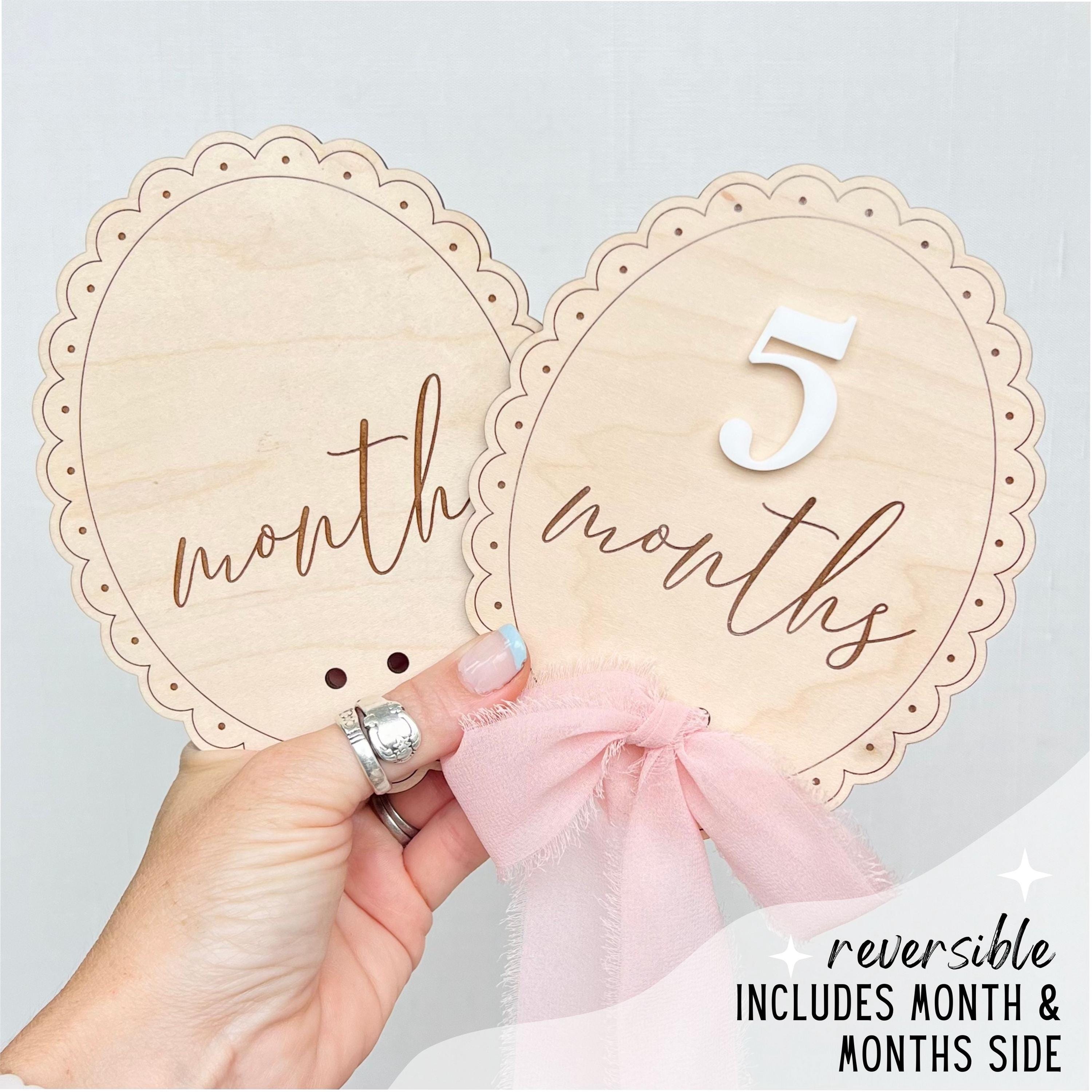 Monthly Milestone SVG | Scalloped Digital File | Milestone Digital File ...