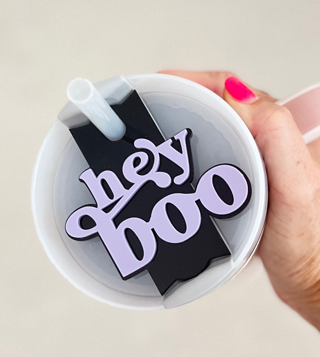 Hey Boo Etiqueta de vaso, Etiqueta de Halloween, Plato de bebida, Plato ...