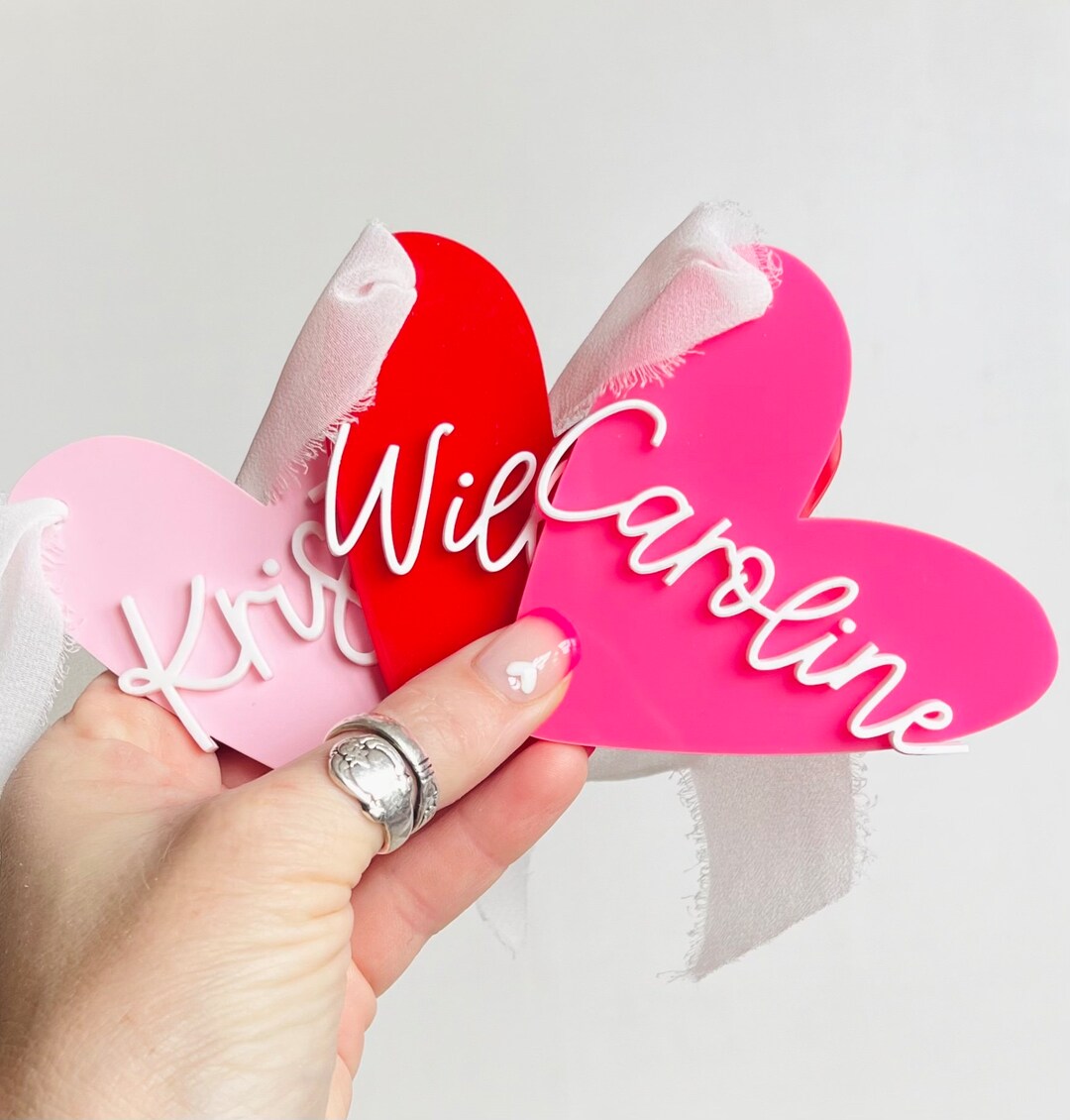 Valentines Day Name Tag Personalized Valentines Tag Valentines Day Bag ...