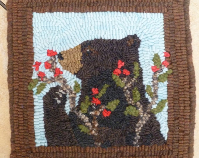 Berry Bear Rug Hooking Kit - Etsy