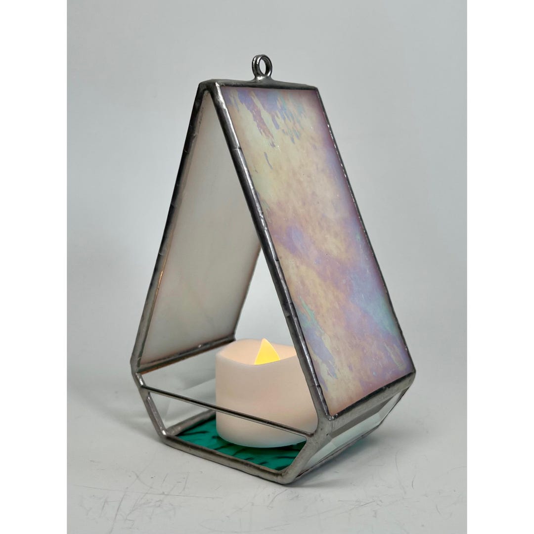 Handmade Hanging Stained Glass Lantern - Small Size - Etsy