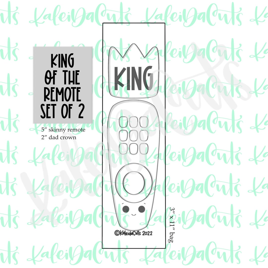 King of the Remote Set of 2 Cookie Cutters - Etsy