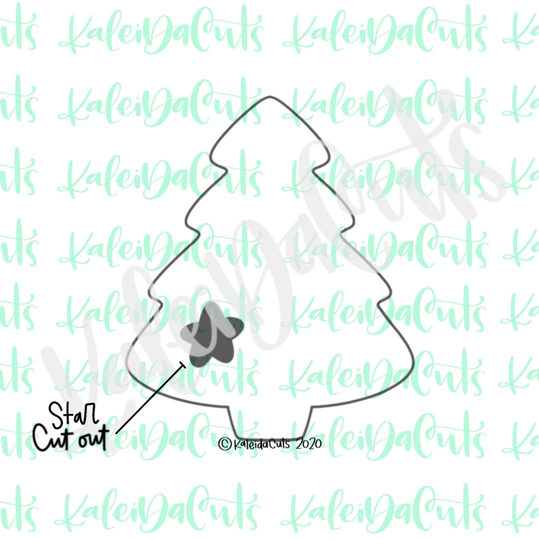 Tree With Star Cutout Cookie Cutter - Etsy