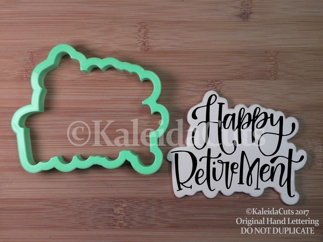 Happy Retirement Cookie Cutter - Etsy