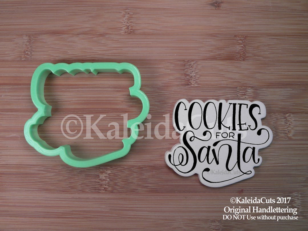 Cookies for Santa Lettering Cookie Cutter - Etsy