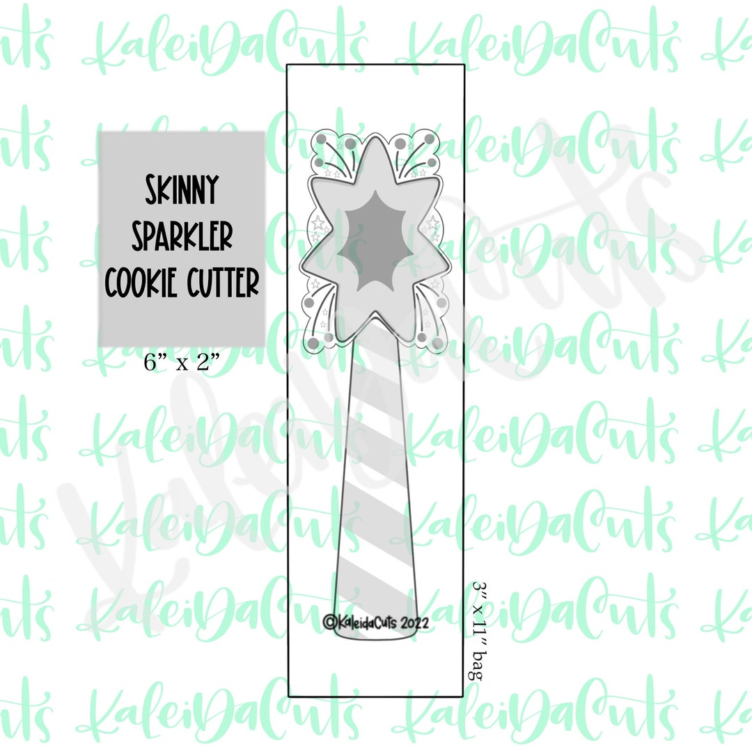 Skinny Sparkler 6" Cookie Cutter - Etsy