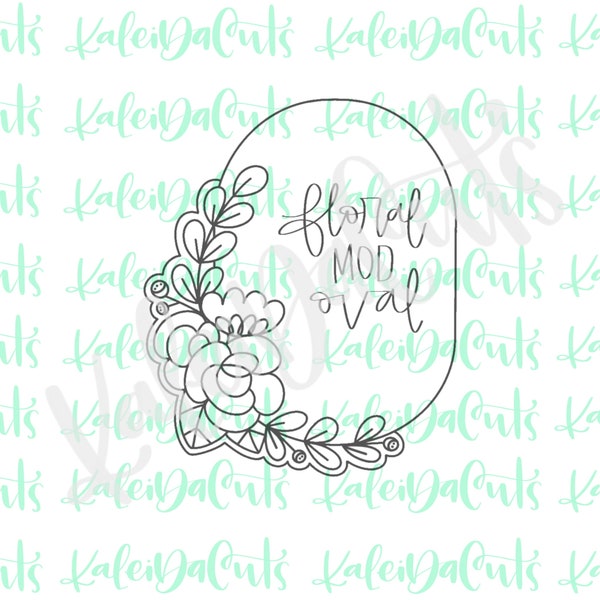 Floral Plaque Cookie Cutter - Etsy