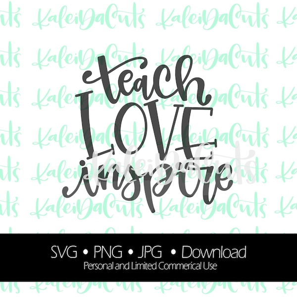 Teach Love Inspire - Etsy