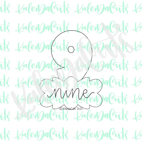 Nancy Number Nine Cookie Cutter | Etsy