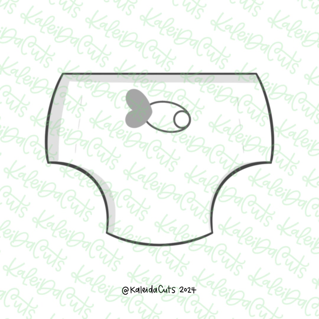 Square Baby Diaper Cookie Cutter - Etsy