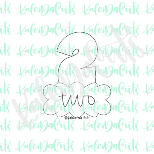 Number Two Cookie Cutter Birthday Number Plaque Number 2 - Etsy