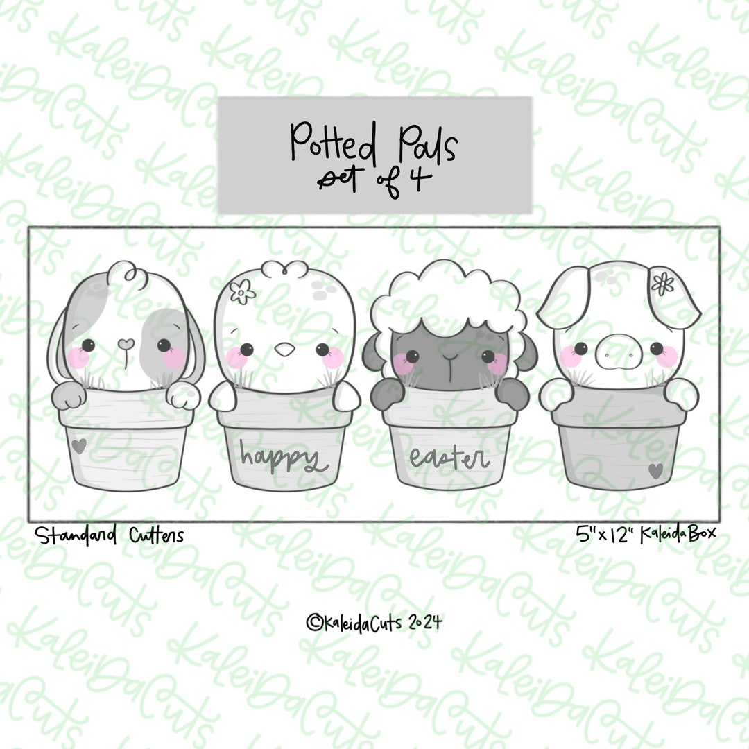 Potted Pals Cookie Cutter Set of 4 - Etsy