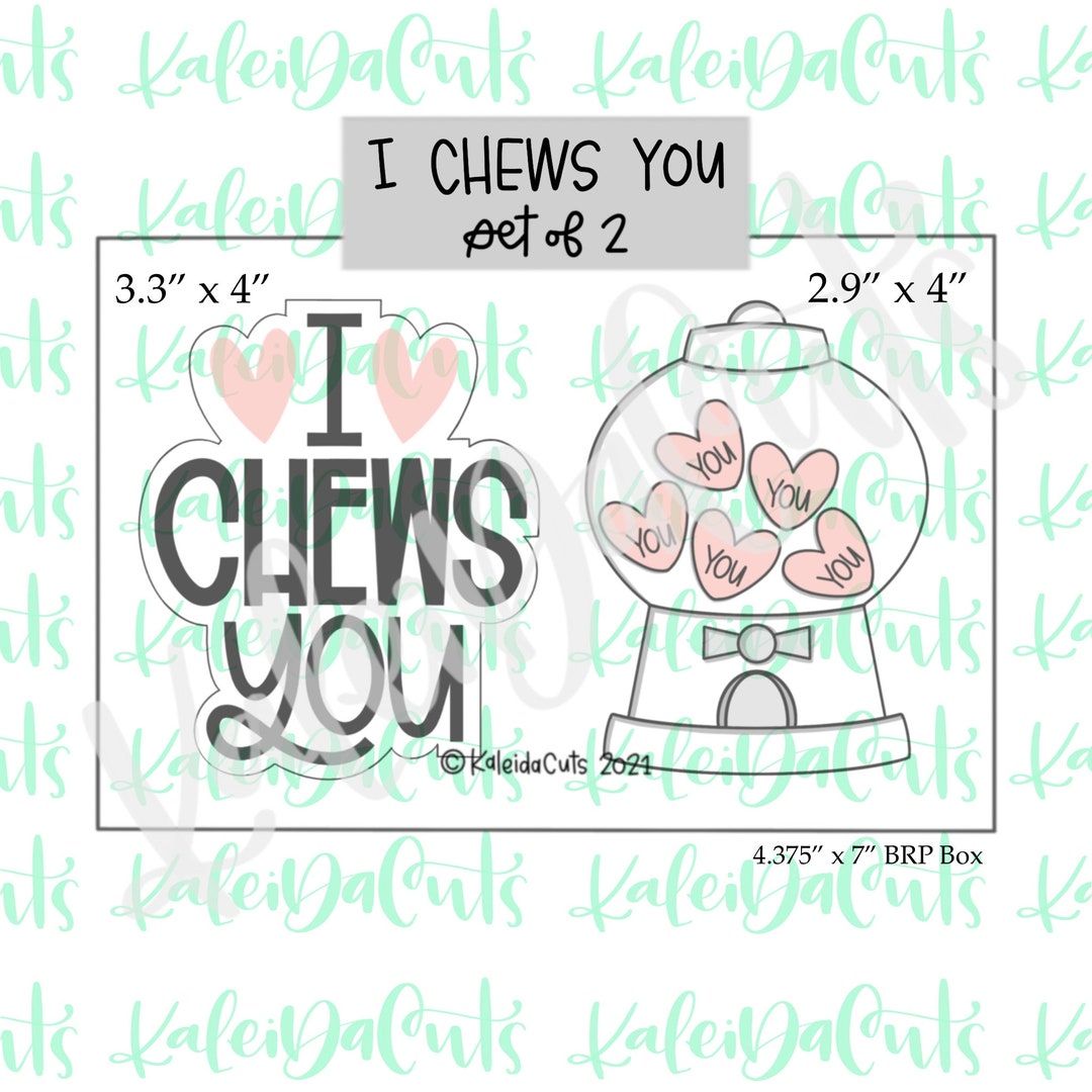 I CHEWS You Set of 2 Cookie Cutters - Etsy
