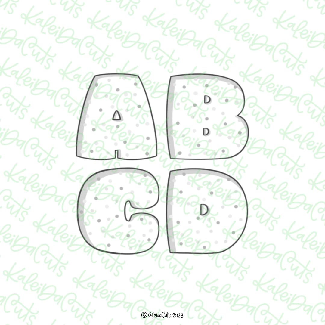 Frosted Alphabet Set Cookie Cutter - Etsy