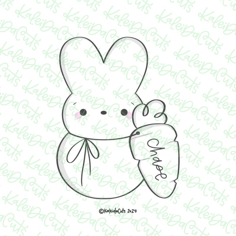 Bunny Carrot Tag Cookie Cutter - Etsy