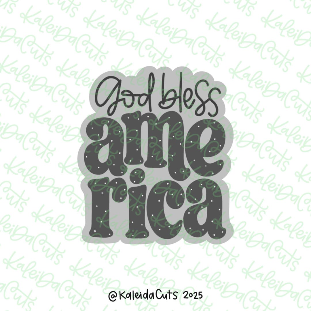 God Bless America Font Cookie Cutter - Etsy