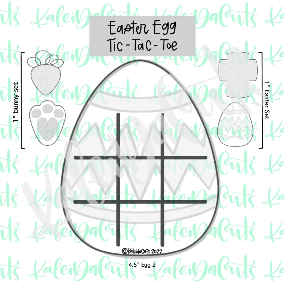 Easter Egg Tic Tac Toe Cookie Cutter - Etsy