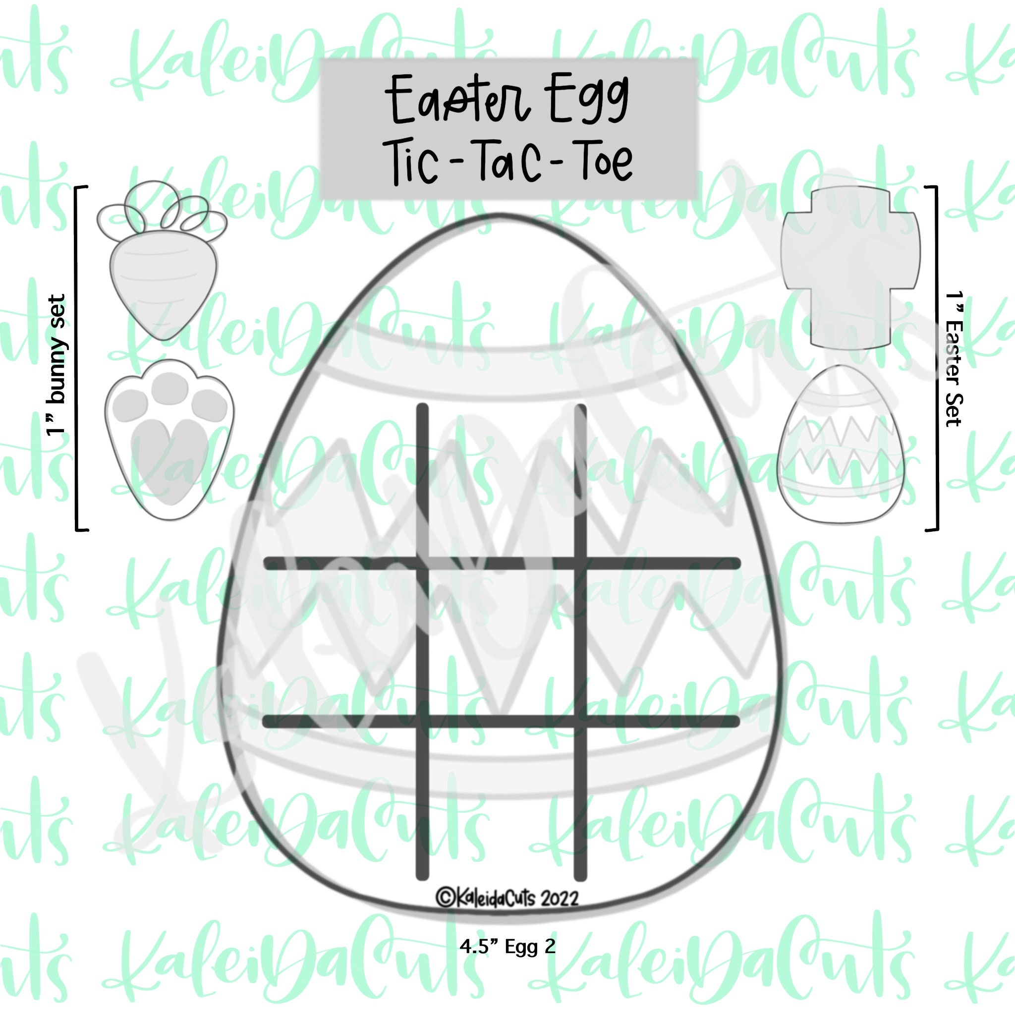 Easter Egg Tic Tac Toe Cookie Cutter - Etsy